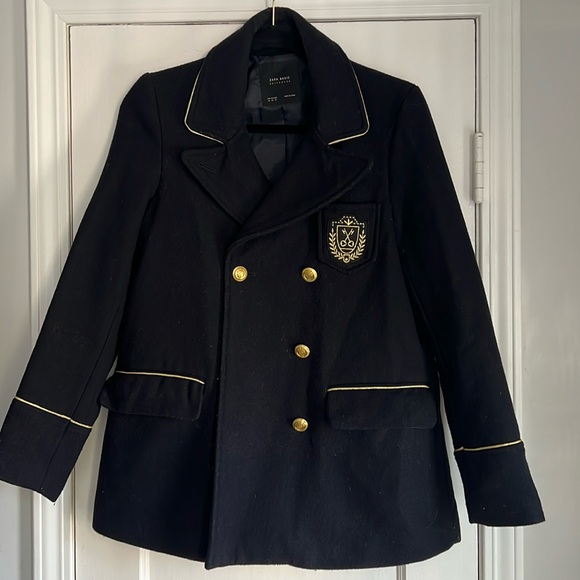 Zara | Jackets & Coats | Zara Black Coat | Poshmark